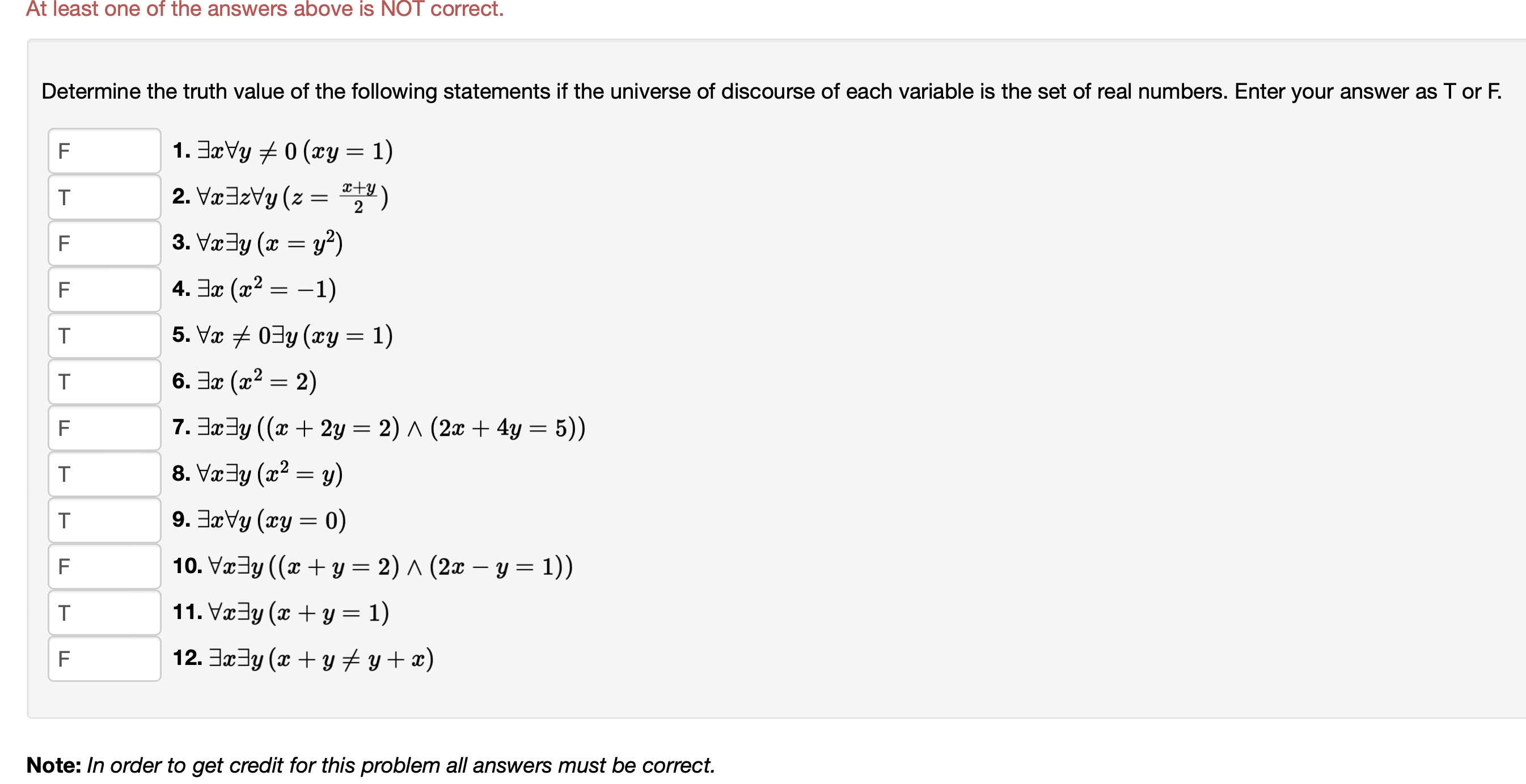 Solved Determine the truth value of the following statements | Chegg.com