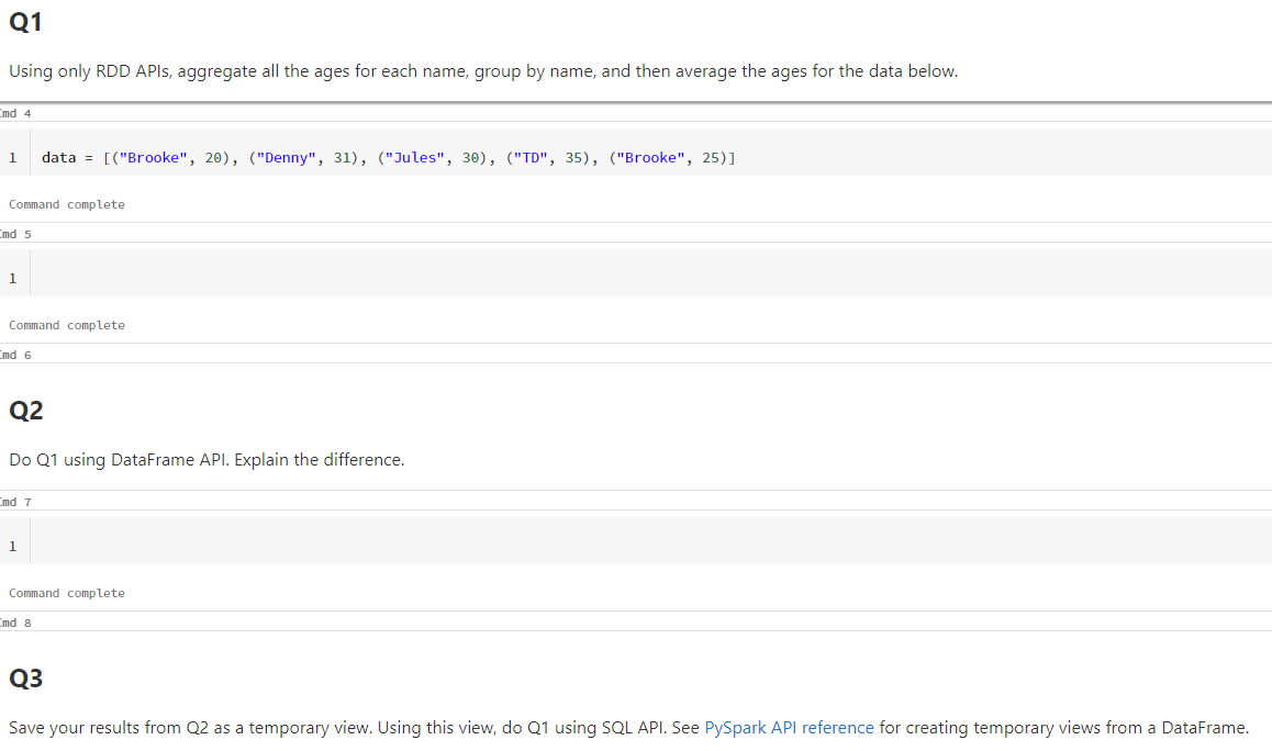 Solved Q3 Save your results from Q2 as a temporary view. | Chegg.com