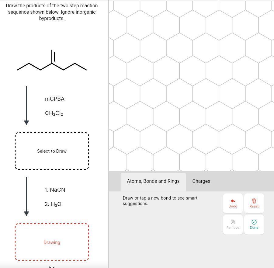 Solved Draw the products of the two step reaction sequence | Chegg.com