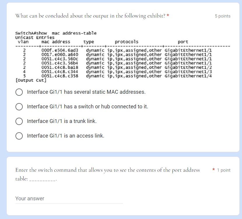 Solved Show VLAN is a command can you use to verify the | Chegg.com