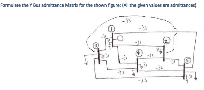 Solved Formulate the Y Bus admittance Matrix for the shown | Chegg.com