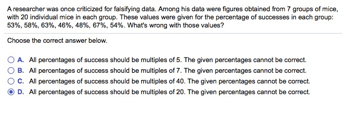 Solved A researcher was once criticized for falsifying data. | Chegg.com
