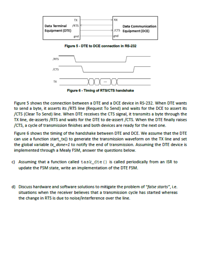 Data Terminal /RTS Equipment (DTE) und Data | Chegg.com