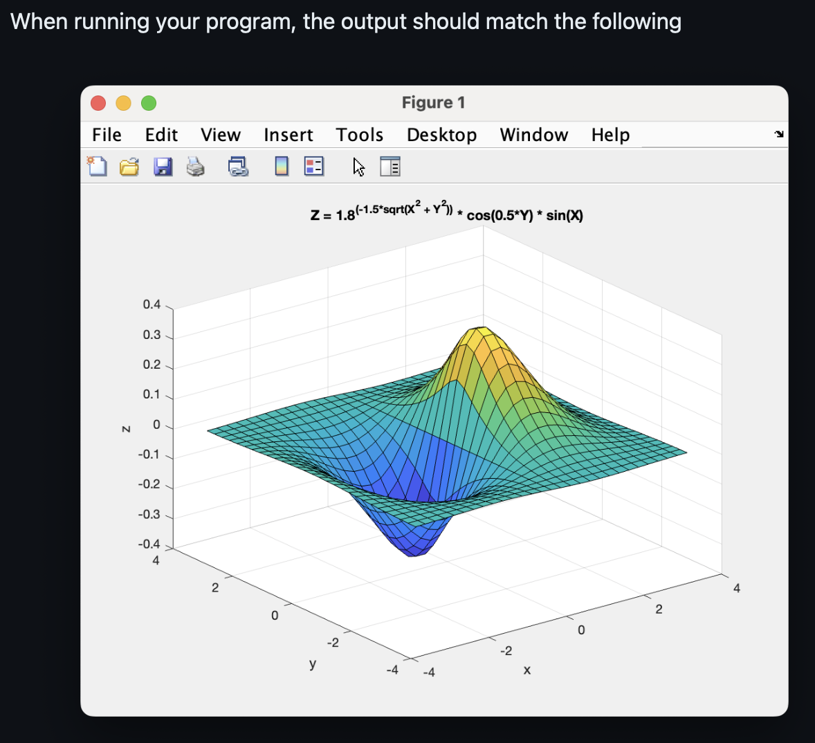 Solved In Matlab Pzcreate An X Y Meshgrid And Evaluate Z To