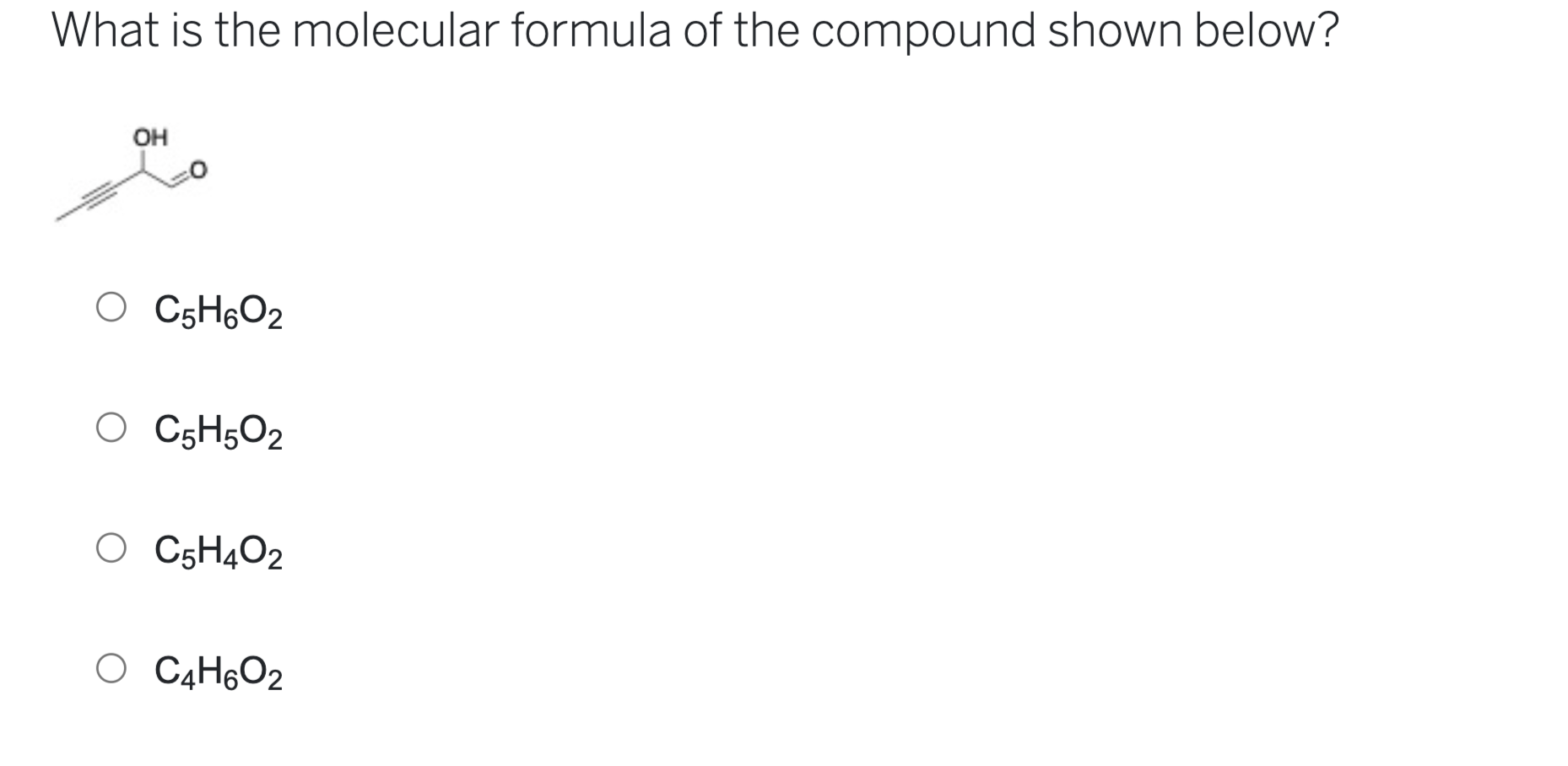 Solved What is the molecular formula of the compound shown | Chegg.com