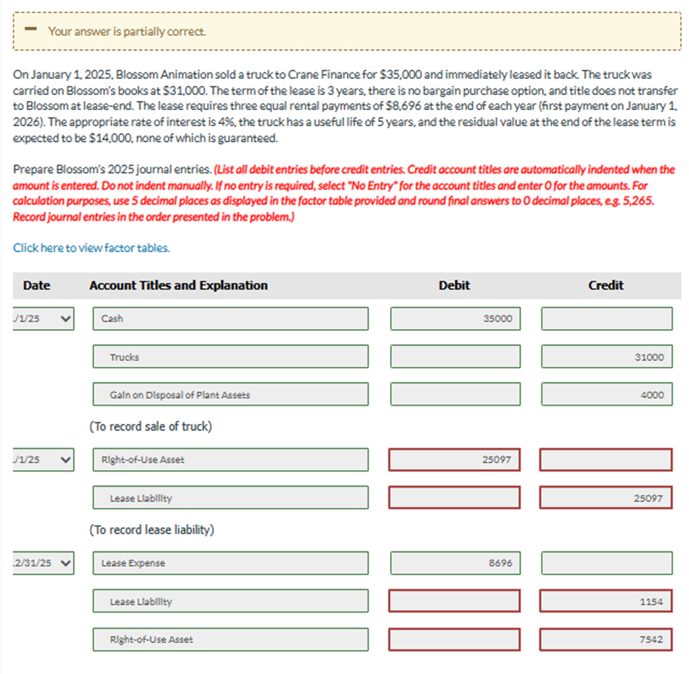 Solved On January 1 2025, Blossom Animation sold truck to | Chegg.com