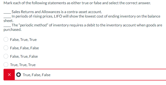 Solved Mark each of the following statements as either true | Chegg.com