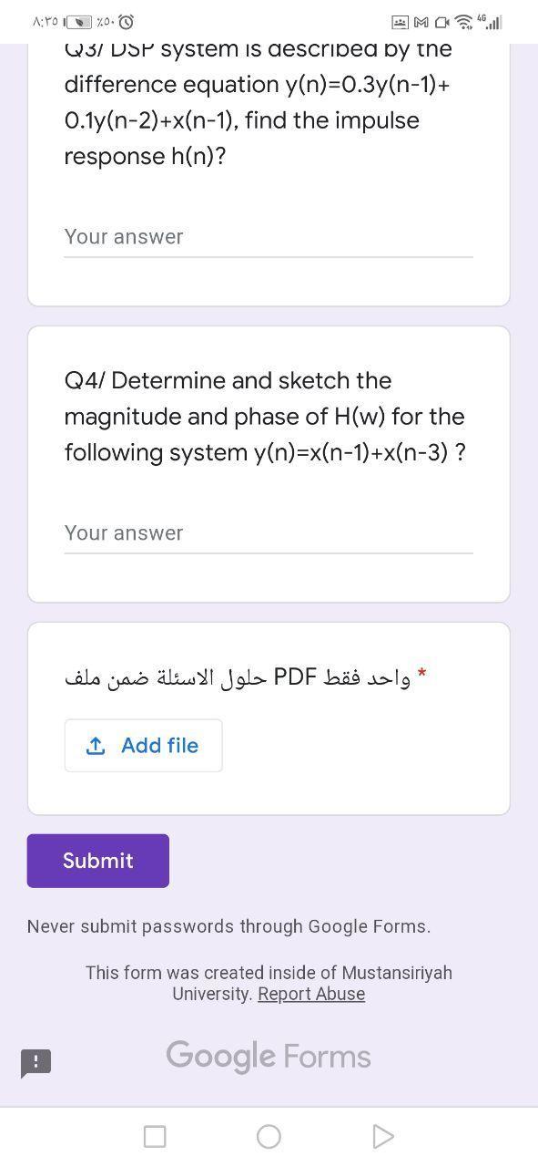 Solved APO%0. Q37 DSP system is described by the difference | Chegg.com