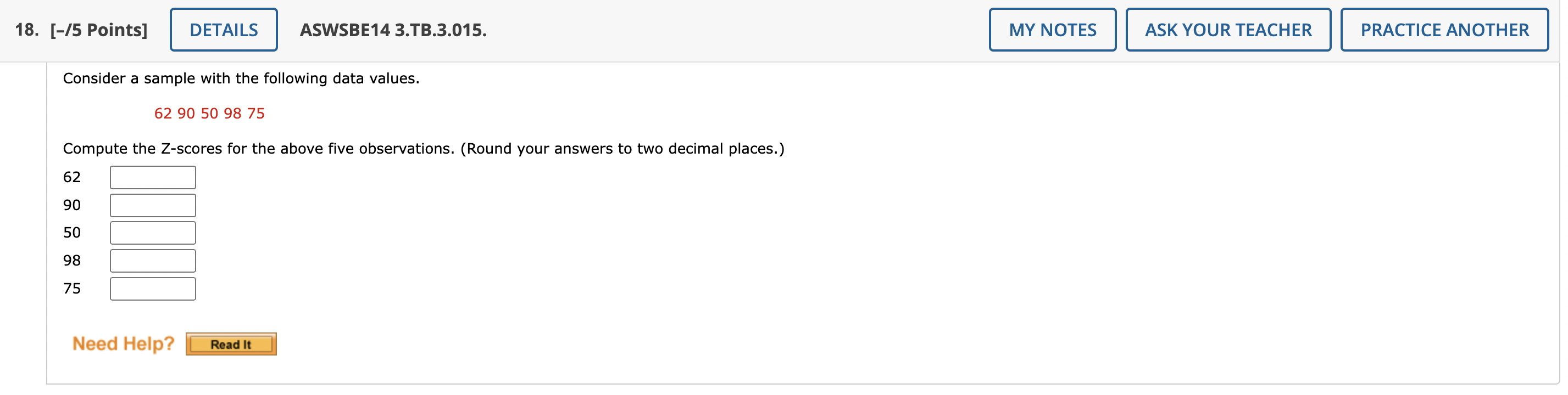 Solved Consider a sample with the following data values. | Chegg.com