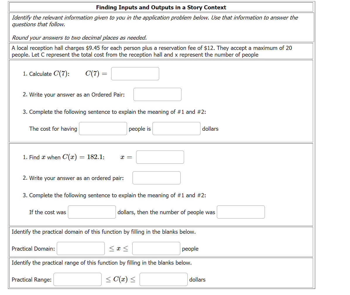 Solved Finding Inputs and Outputs in a Story Context | Chegg.com