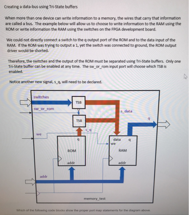 Creating a data-bus using Tri-State buffers When more | Chegg.com