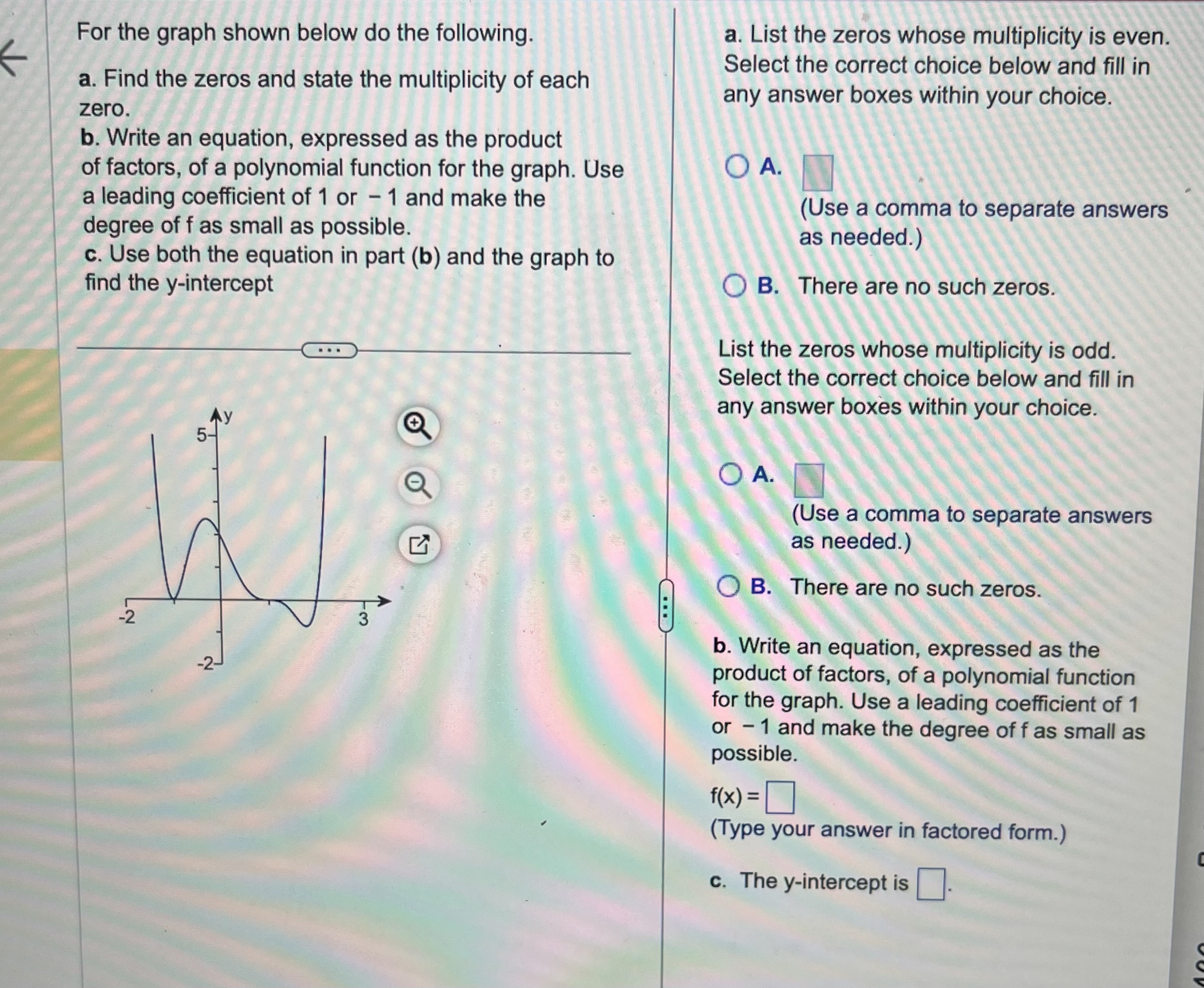 Solved For the graph shown below do the following. a. Find | Chegg.com