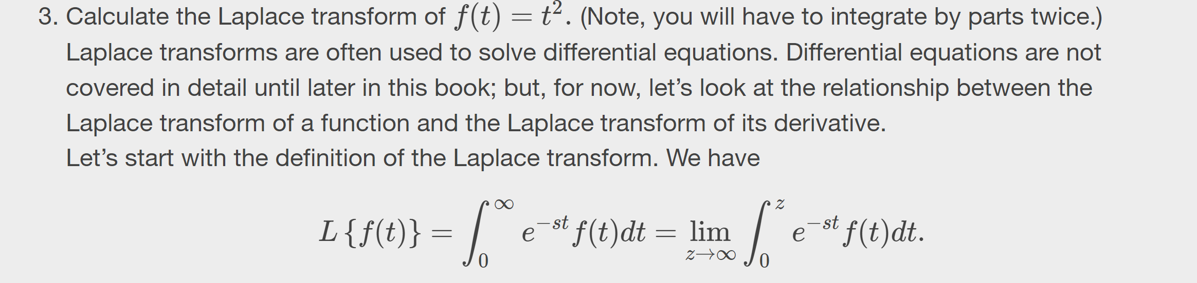 Solved Laplace Transforms In the last few chapters, we have | Chegg.com