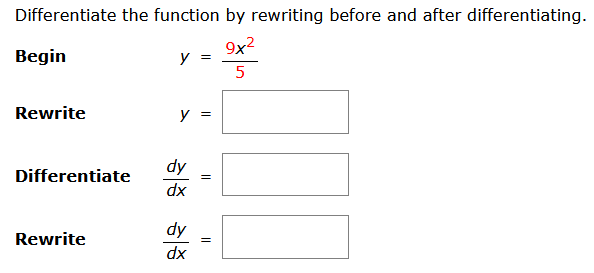 Solved Differentiate the function by rewriting before and | Chegg.com