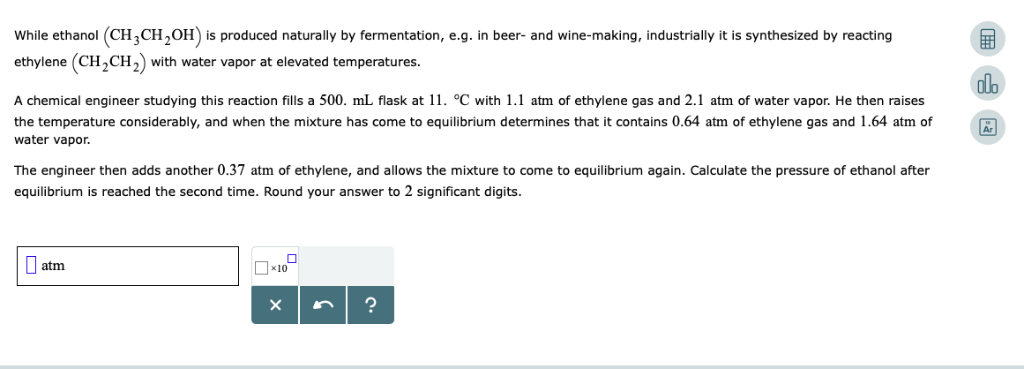 Solved While ethanol CH3CH2OH) is produced naturally by | Chegg.com