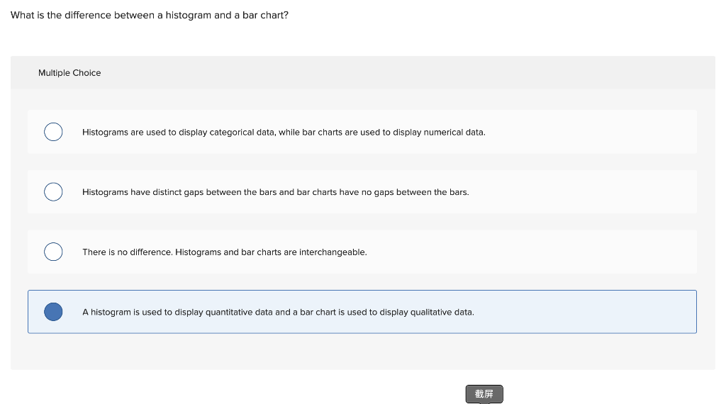 Solved What Is The Difference Between A Histogram And A Bar Chegg