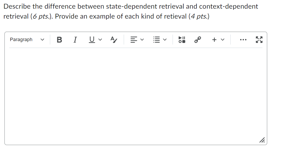Solved Describe the difference between state-dependent | Chegg.com