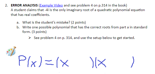 Solved 2. ERROR ANALYSIS (Example Video and see problem 4 on | Chegg.com