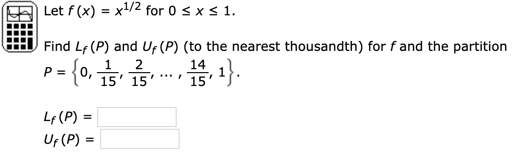 Solved | Let f(x) = x1/2 for 0