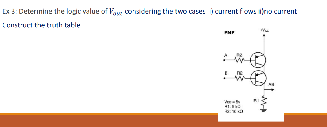 Solved Ex 3: Determine the logic value of Vout ﻿considering | Chegg.com