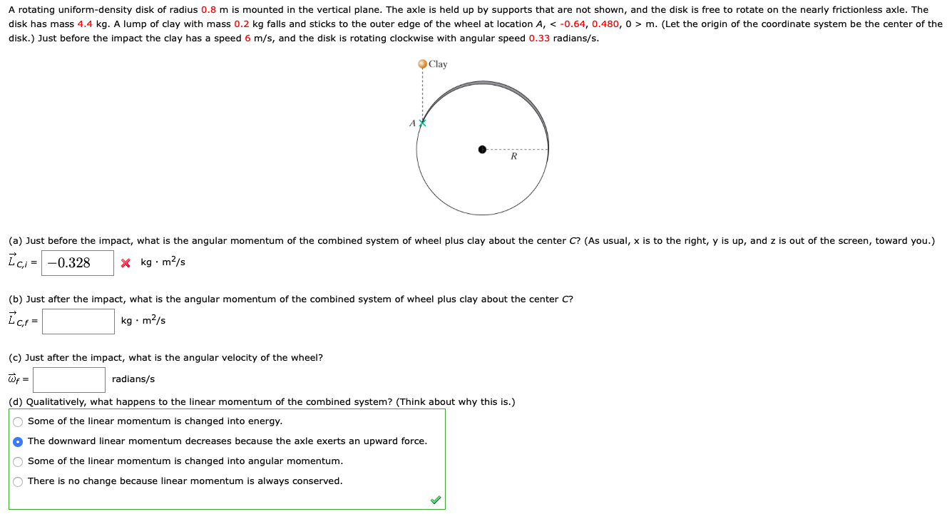 Solved A rotating uniform-density disk of radius 0.8 m is | Chegg.com