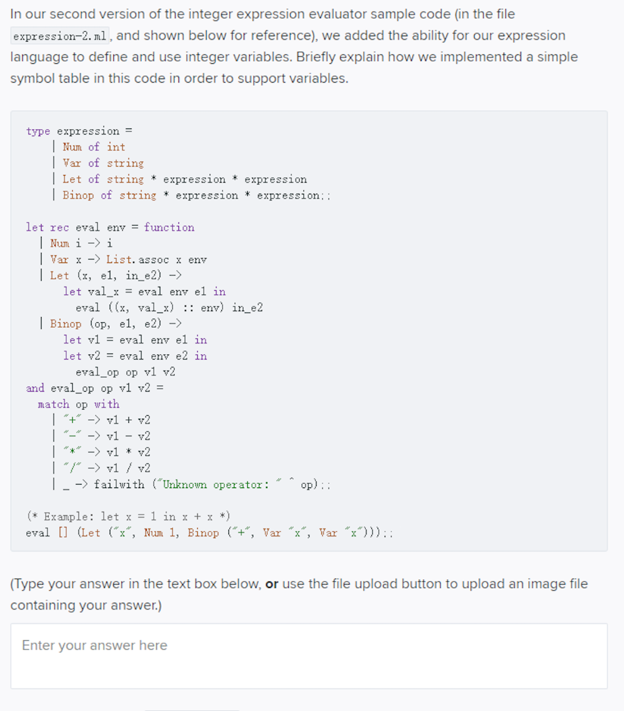 In our second version of the integer expression | Chegg.com
