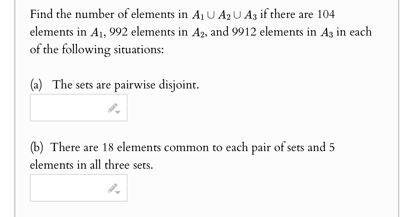 Solved Find the number of elements in A_(1)\cup A_(2)\cup | Chegg.com