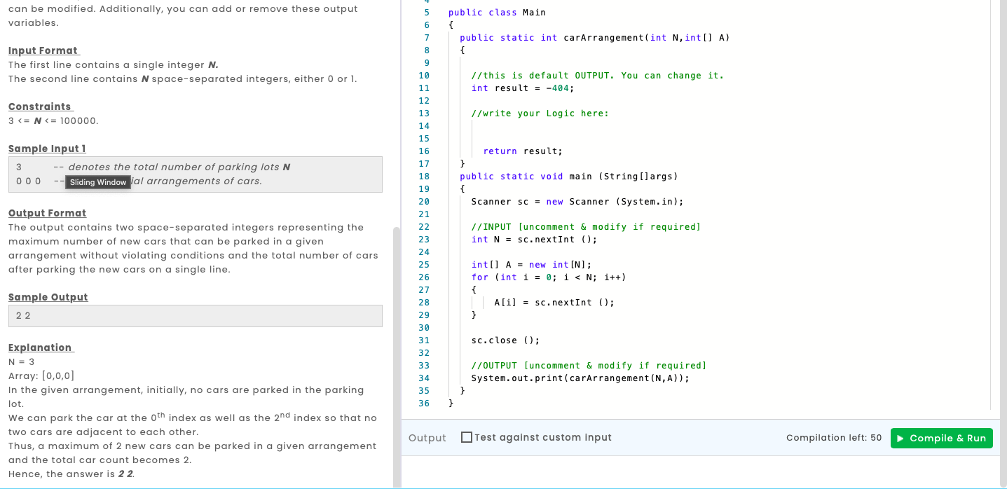 Solved Section: 1 of 1 Coding - Easy Question: 1 of 1 AP | Chegg.com