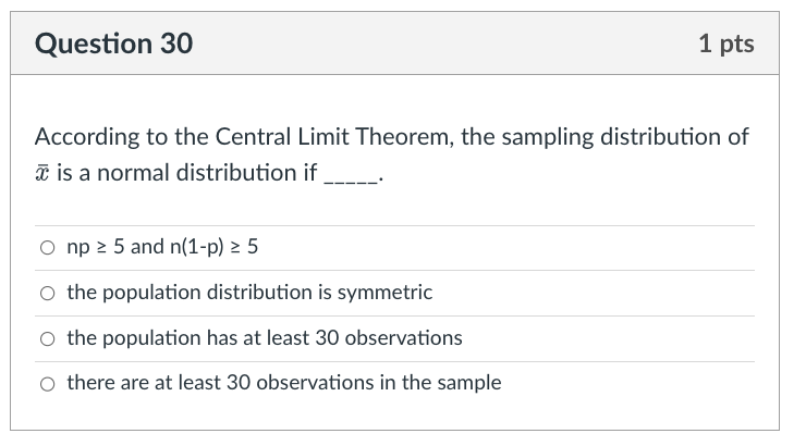 Solved According to the Central Limit Theorem, the sampling | Chegg.com