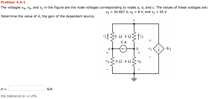 Solved Problem 4.4-1 The voltages Va, vb, and vc in the | Chegg.com