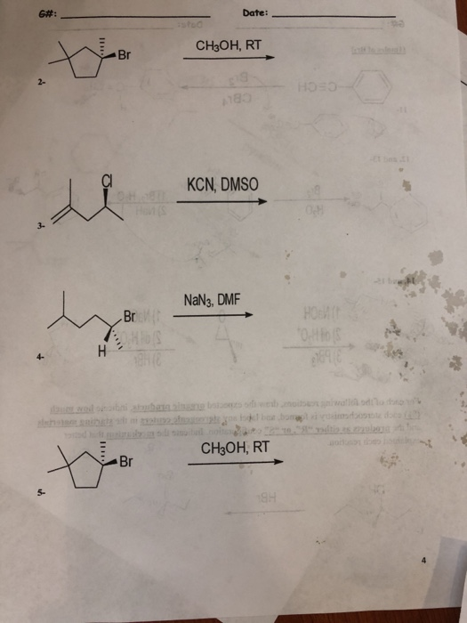 Solved Date: CH3OH, RT Br 2- Cl KCN DMSO 3- NaN3, DMF CH3OH, | Chegg.com