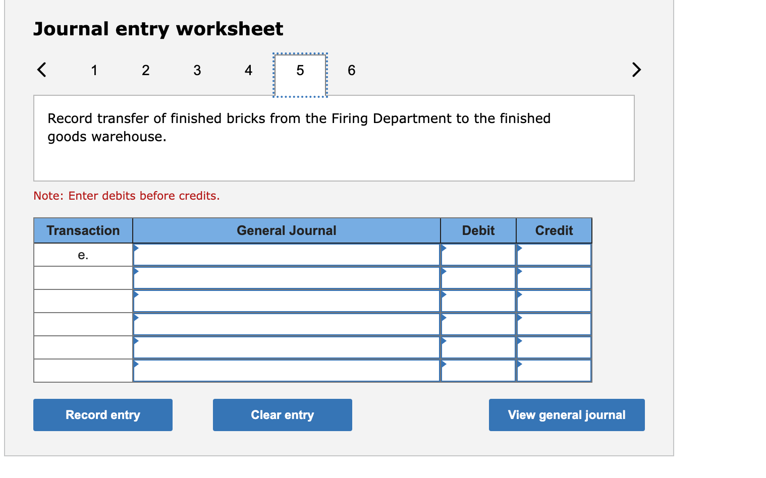 Solved Journal entry worksheet Record transfer of finished | Chegg.com