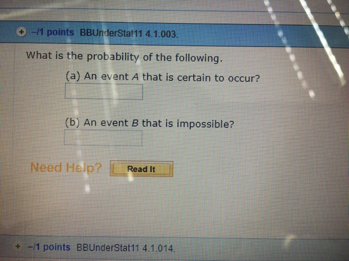 Solved What is the probability of the following. (a) An | Chegg.com