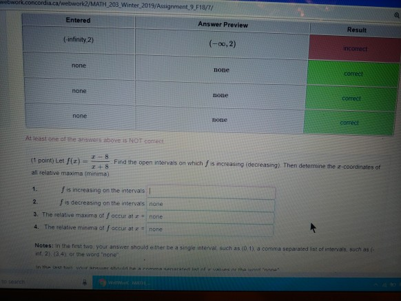 Solved webwork.concordia.ca/webwork2/MATH. 203 Winter | Chegg.com Solved webwork.concordia.ca/webwork2/MATH. 203 Winter | Chegg.com
