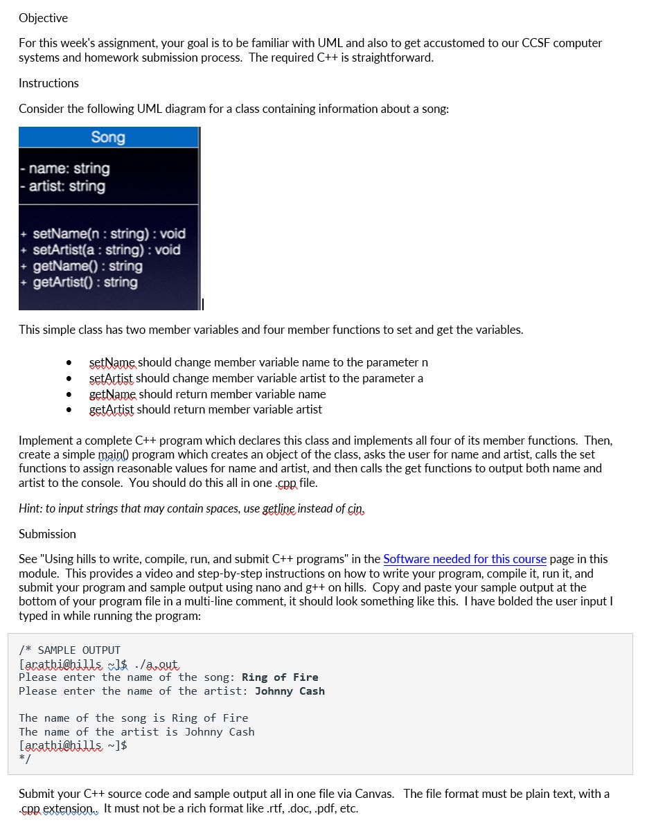Solved ObjectiveFor this week's assignment, your goal is to | Chegg.com
