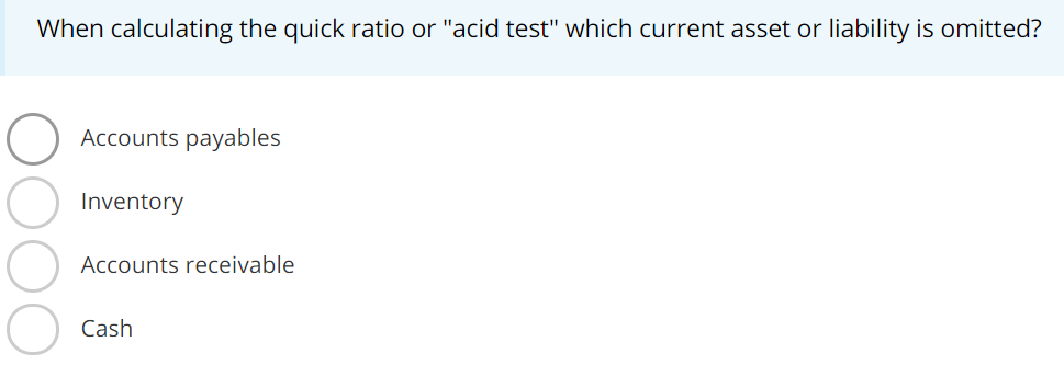 Solved Which of the following items are not included when | Chegg.com