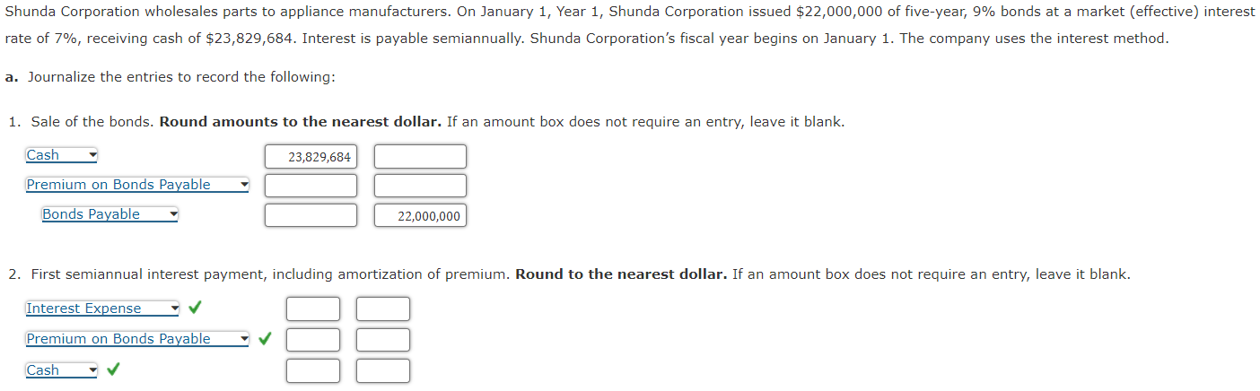 Solved Shunda Corporation wholesales parts to appliance | Chegg.com