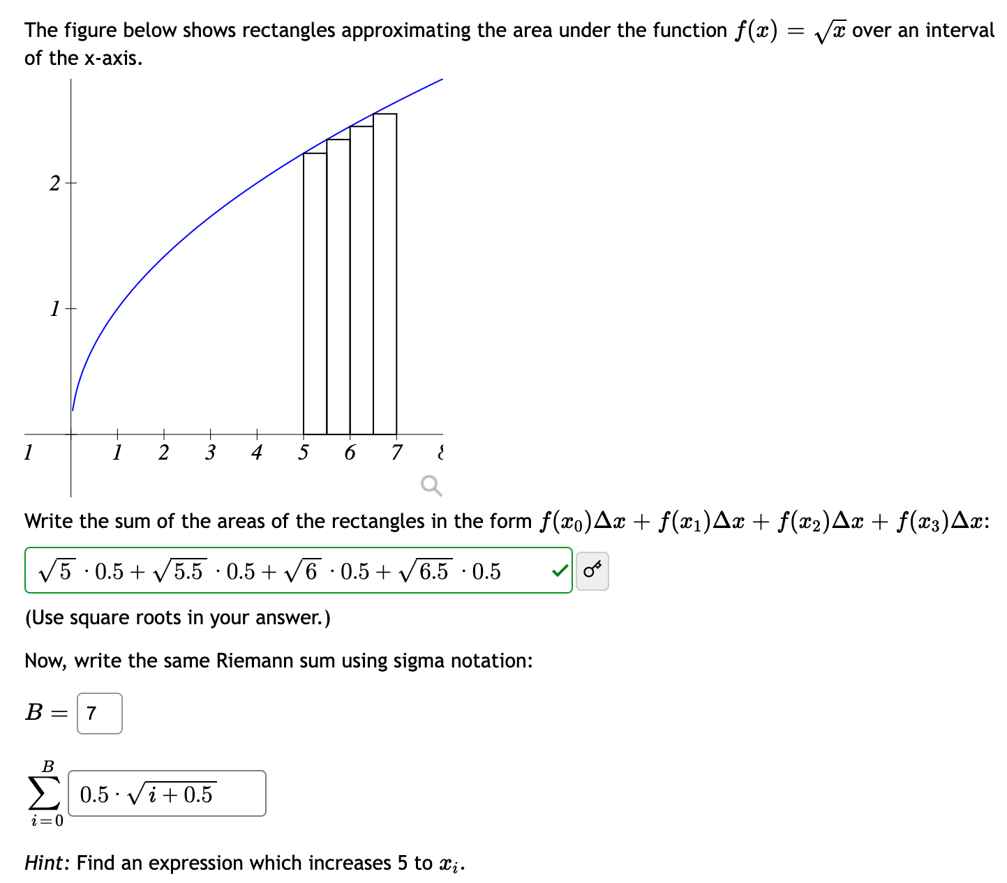Solved The figure below shows rectangles approximating the | Chegg.com