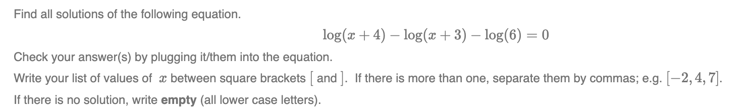 Solved Find all solutions of the following equation. | Chegg.com