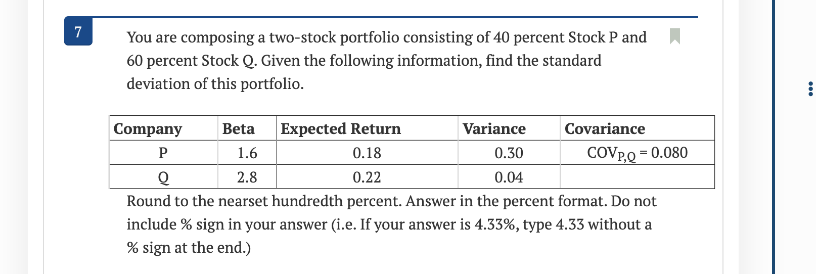 Solved 7 You Are Composing A Two stock Portfolio Consisting Chegg Solved 7 You Are Composing A Two stock Portfolio Consisting Chegg