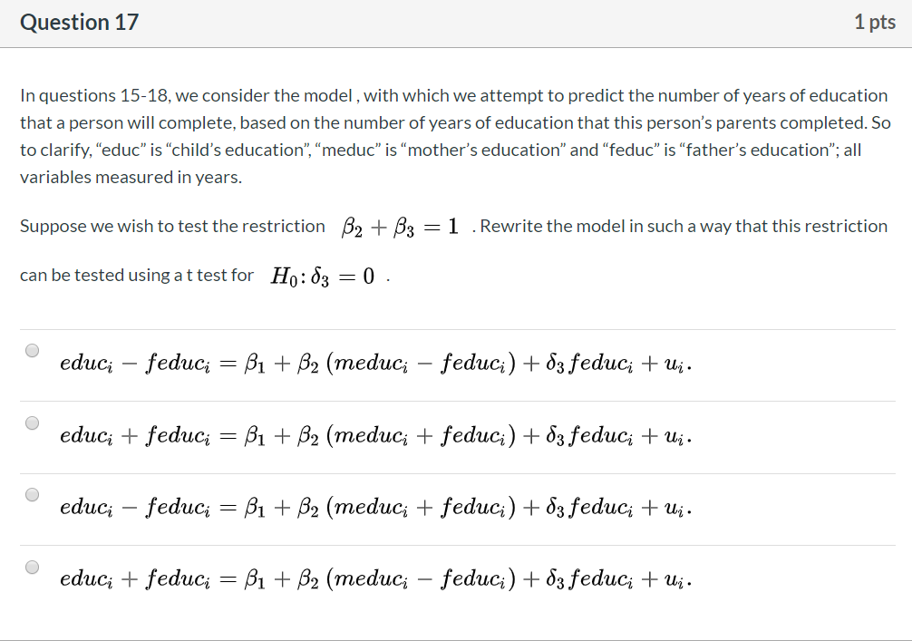 Solved Suppose we are trying to decide whether to use the | Chegg.com
