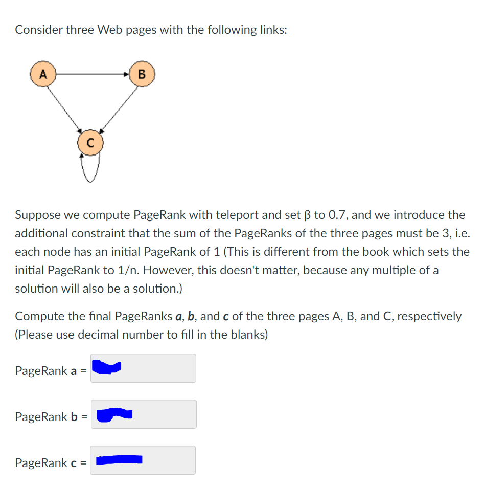 Solved Consider the link graph 4 First, construct the L, the | Chegg.com