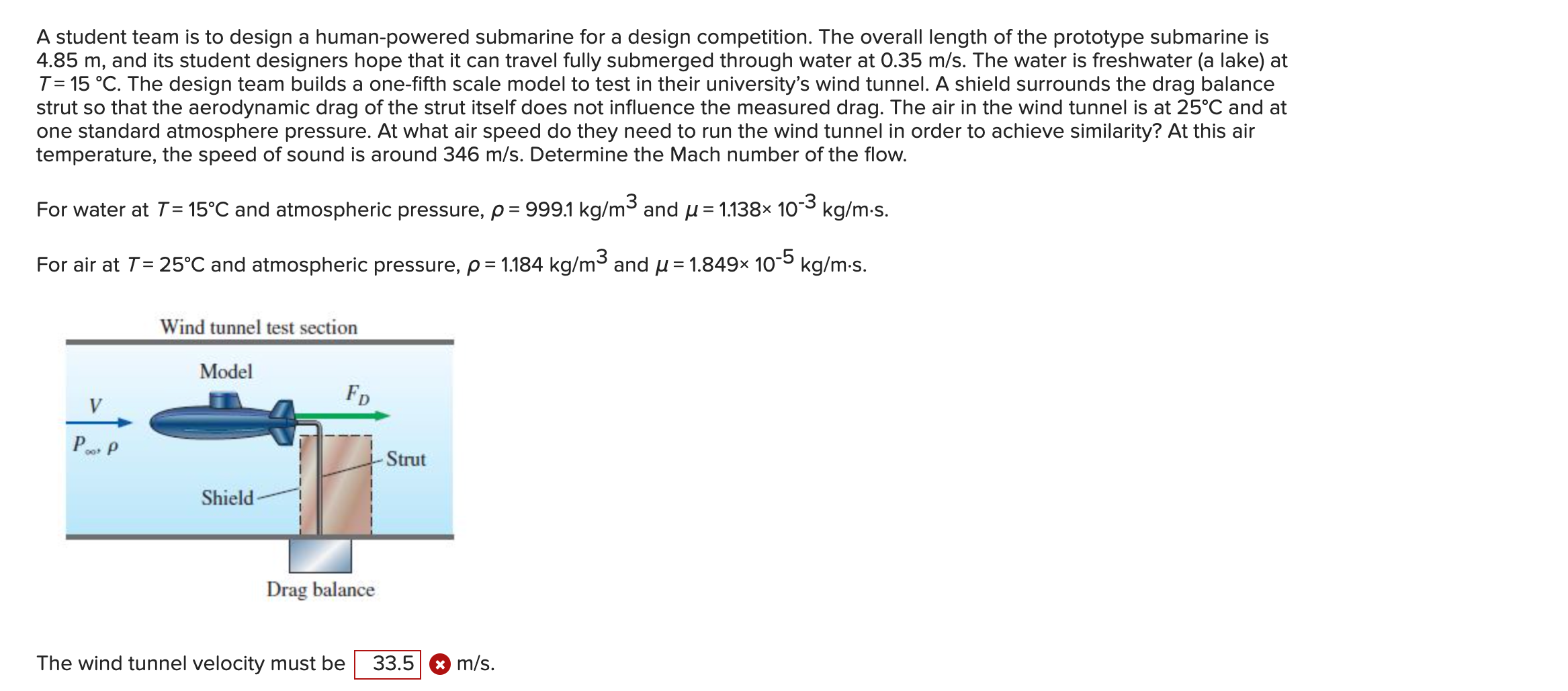 Solved A student team is to design a human-powered submarine | Chegg.com
