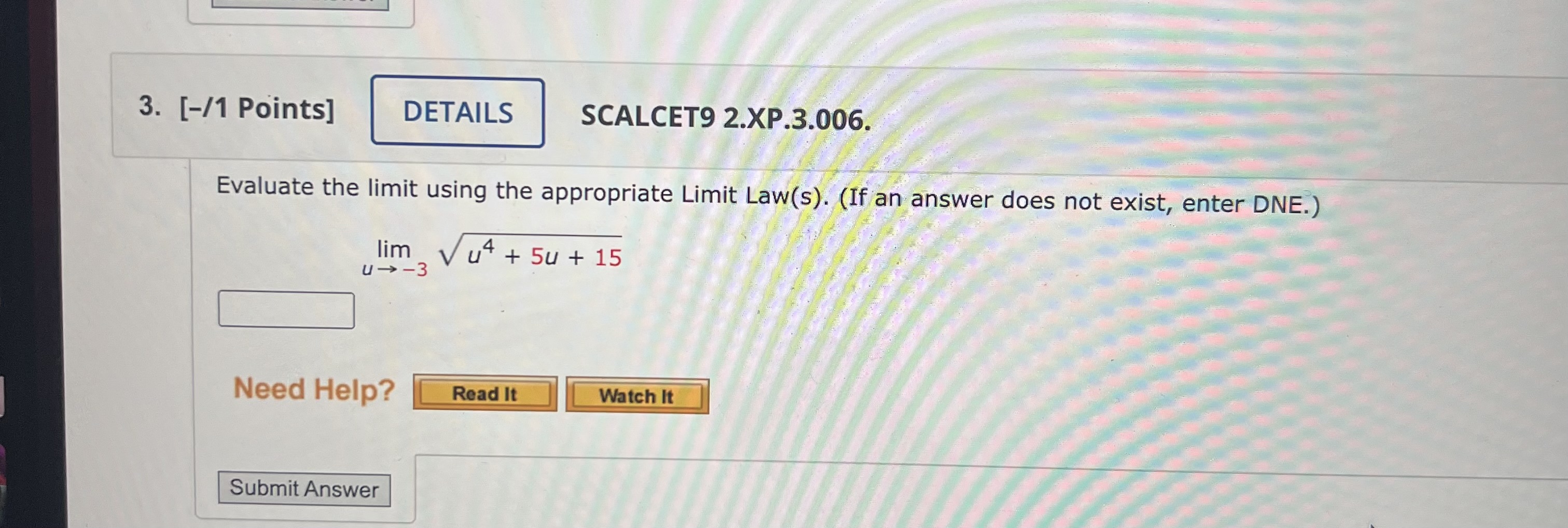Solved Evaluate the limit using the appropriate Limit | Chegg.com