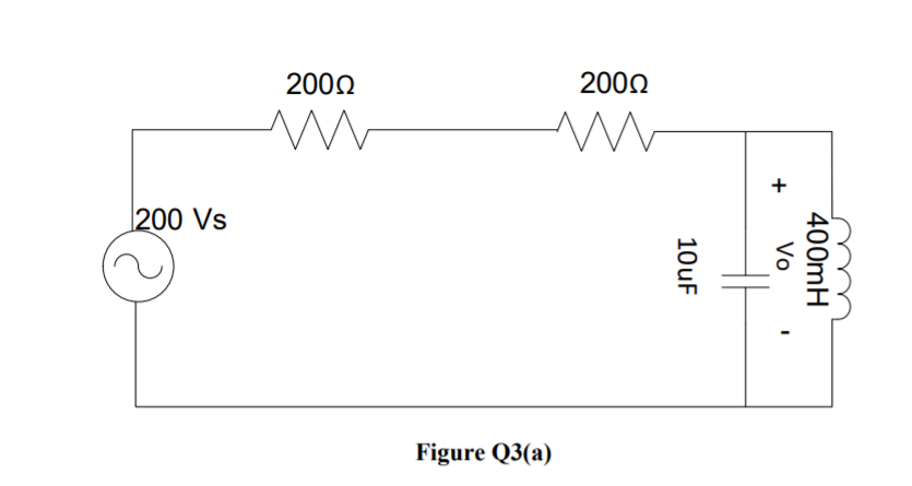 Solved (a) VO Derive the transfer function for the circuit | Chegg.com