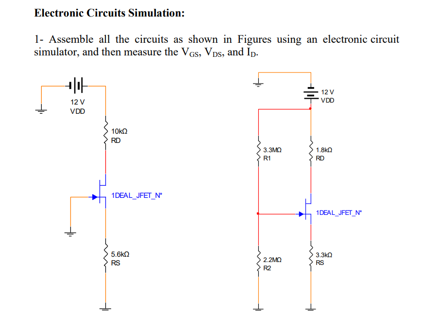 Solved Electronic Circuits Simulation: 1- Assemble all the | Chegg.com