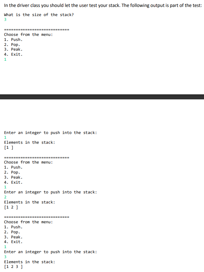 Solved In this project you will create your own stack and | Chegg.com