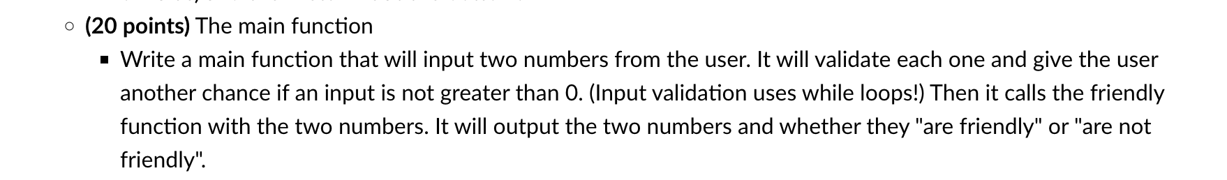 - write a boolean function - do input validation What | Chegg.com
