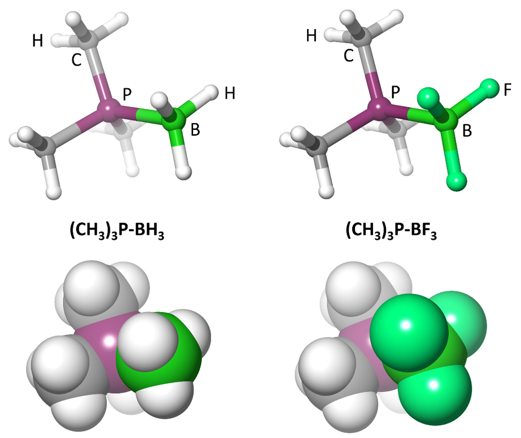 Solved The structures of (CH3)3P–BH3 and (CH3)3P–BF3 are | Chegg.com