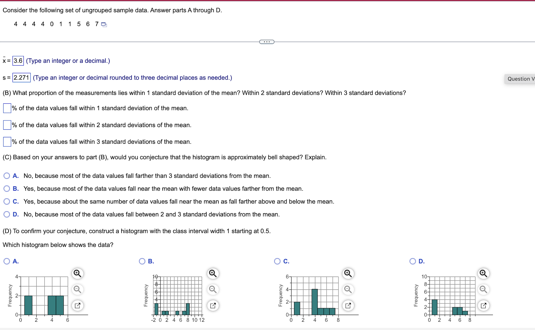 Solved Consider the following set of ungrouped sample data. | Chegg.com